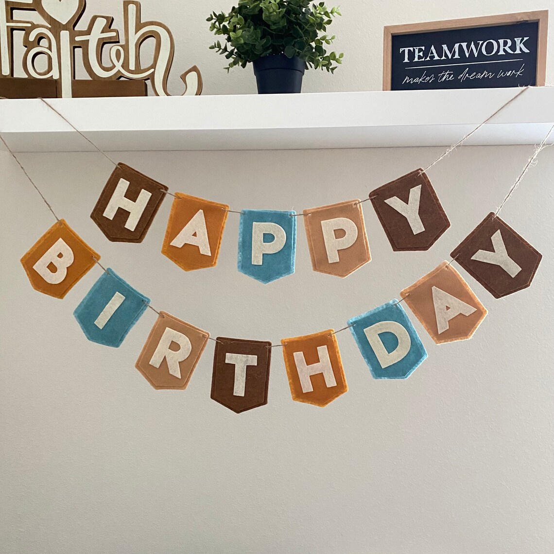 Boho Felt Happy Birthday Banner Birthday Felt Banner Boho - Etsy
