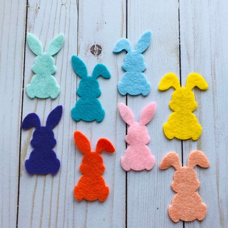 Felt Bunny Die Cuts Felt Easter Bunny Felt Easter Decor - Etsy