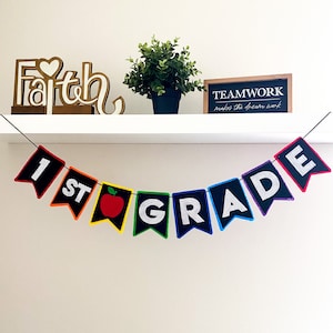 Back to School Felt Banner, First Day of School Photo Props, First Day ...