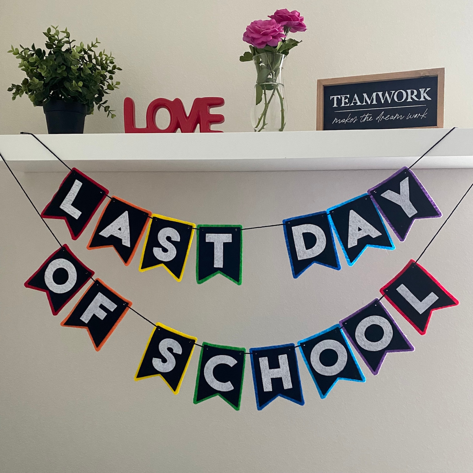 Last Day of School Felt Banner Last Day of School Photo - Etsy
