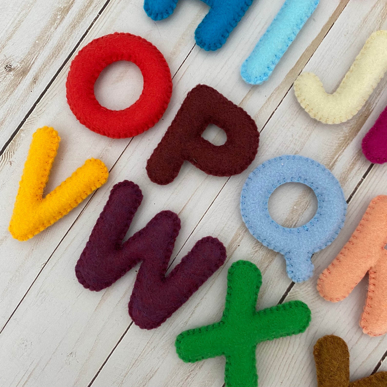 Felt Letters Felt Alphabet Preschool Alphabet Learning | Etsy