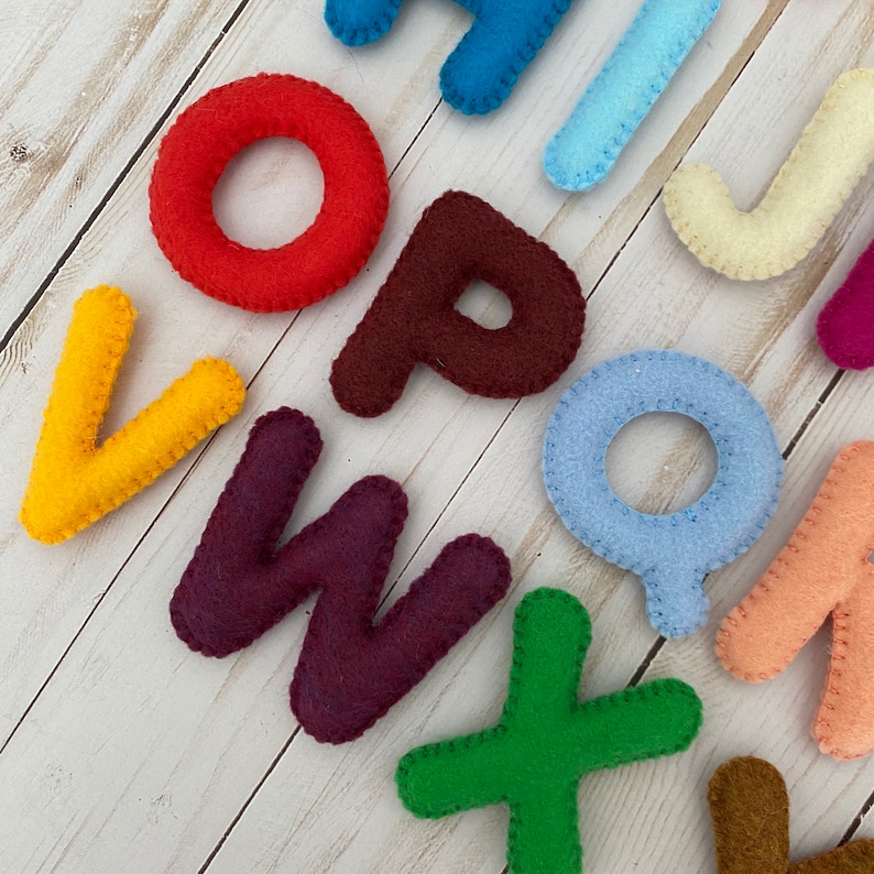 Felt Letters Felt Alphabet Preschool Alphabet Learning | Etsy