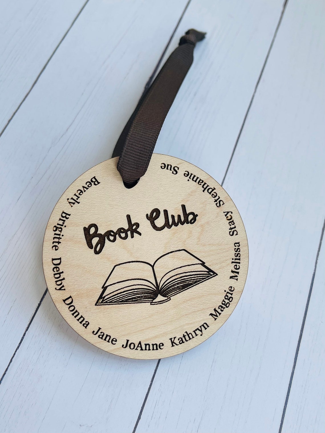 Ornament Bookclub Personalized Open Book - Etsy