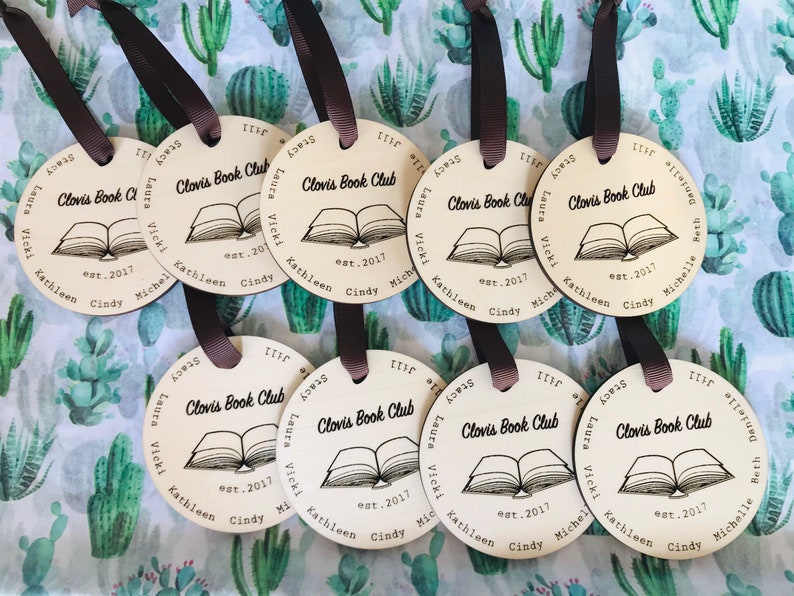 Ornament Bookclub Personalized Open Book | Etsy