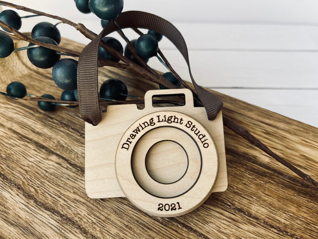 Ornament for Photographers Customized Personalized Camera Lasercut Wood ...