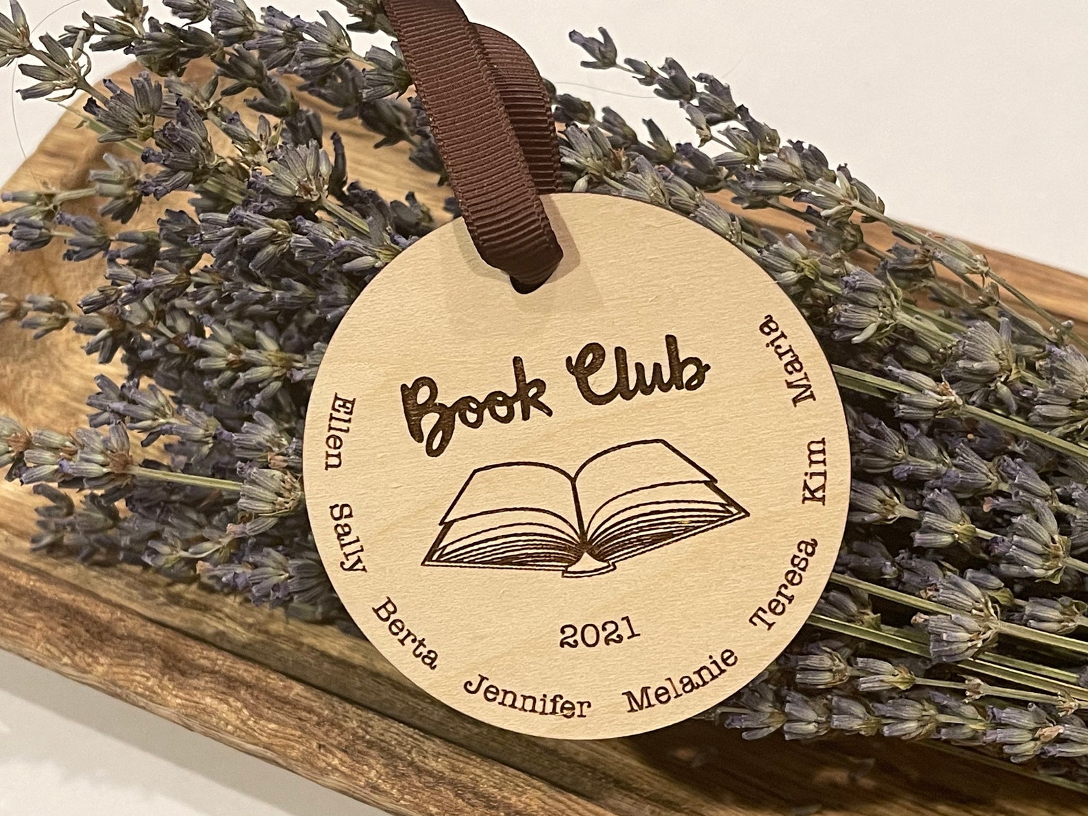 Ornament Bookclub Personalized Open Book - Etsy