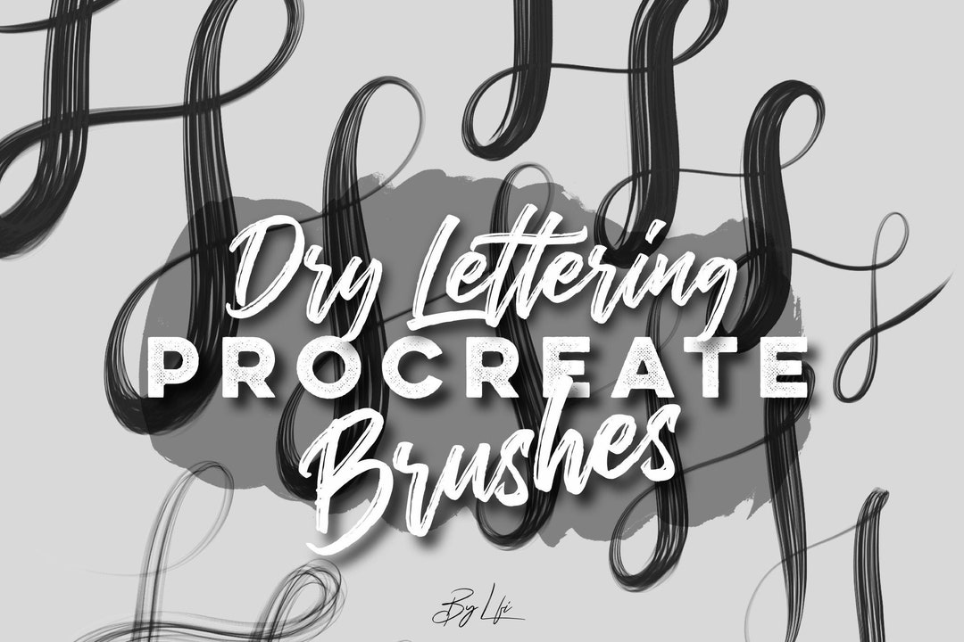 Dry Lettering Brushes for Procreate - Etsy