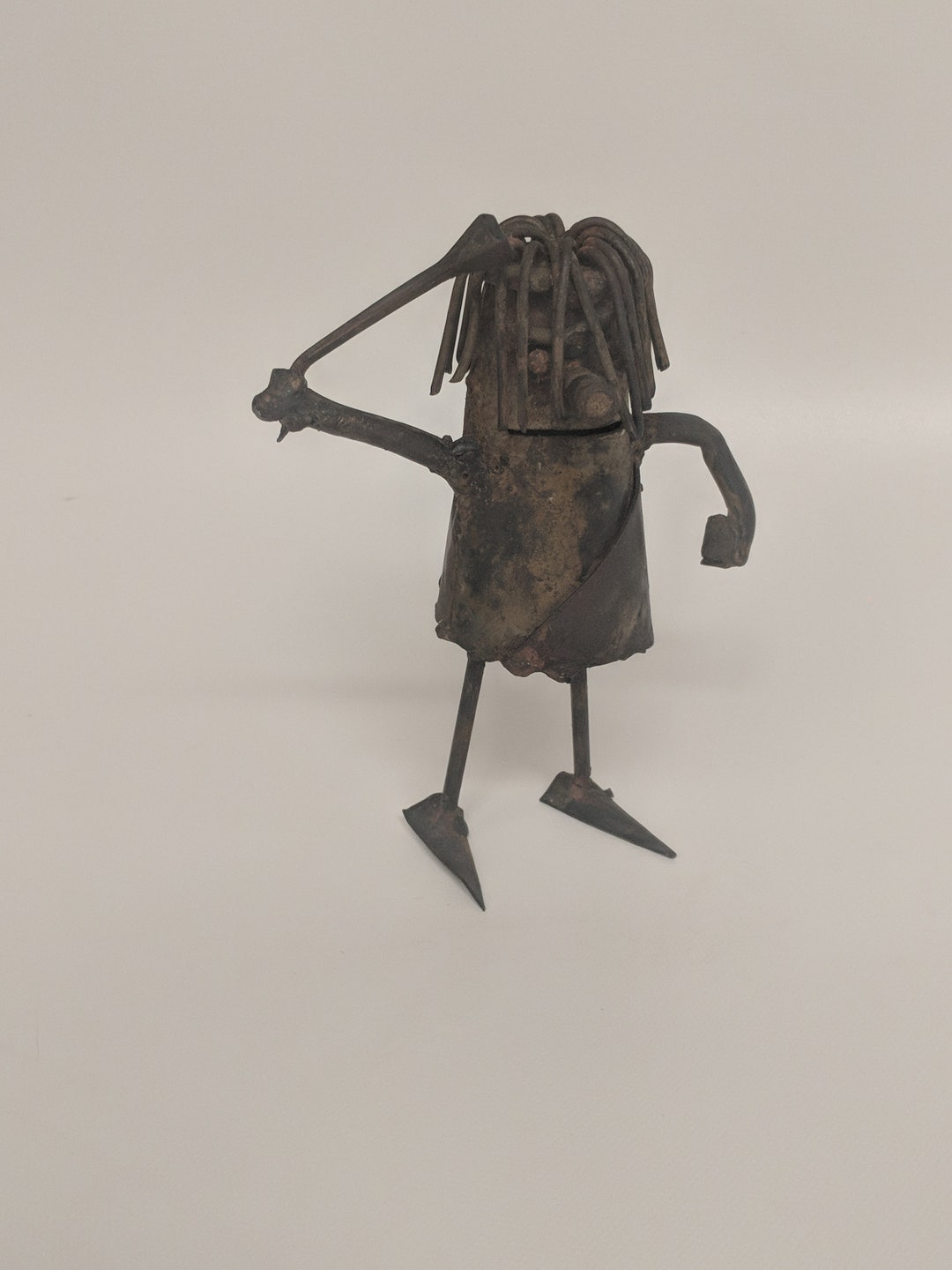 Whimsical Small Metal Caveman Sculpture - Etsy
