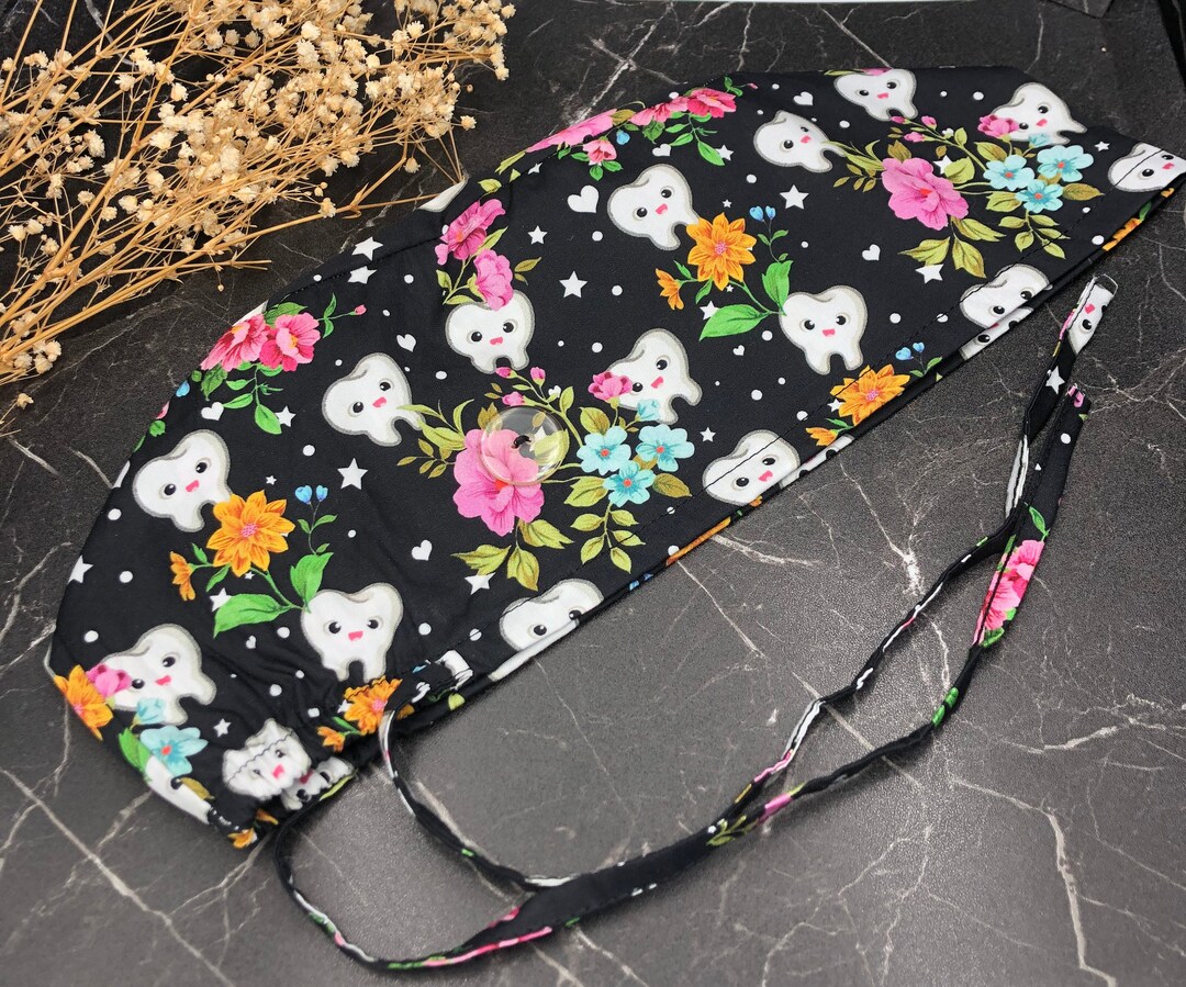 Rose Flowers Dental Scrub Caps for Women, Tooth Surgical Cap Men ...
