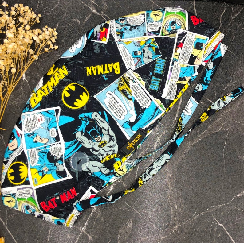 Batman Men Scrub Caps Marvel Surgical Cap Anime Scrub Hat - Etsy