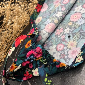 Colorful Cute Flowers Scrub Caps, Tiny Floral Surgical Men, Unisex ...