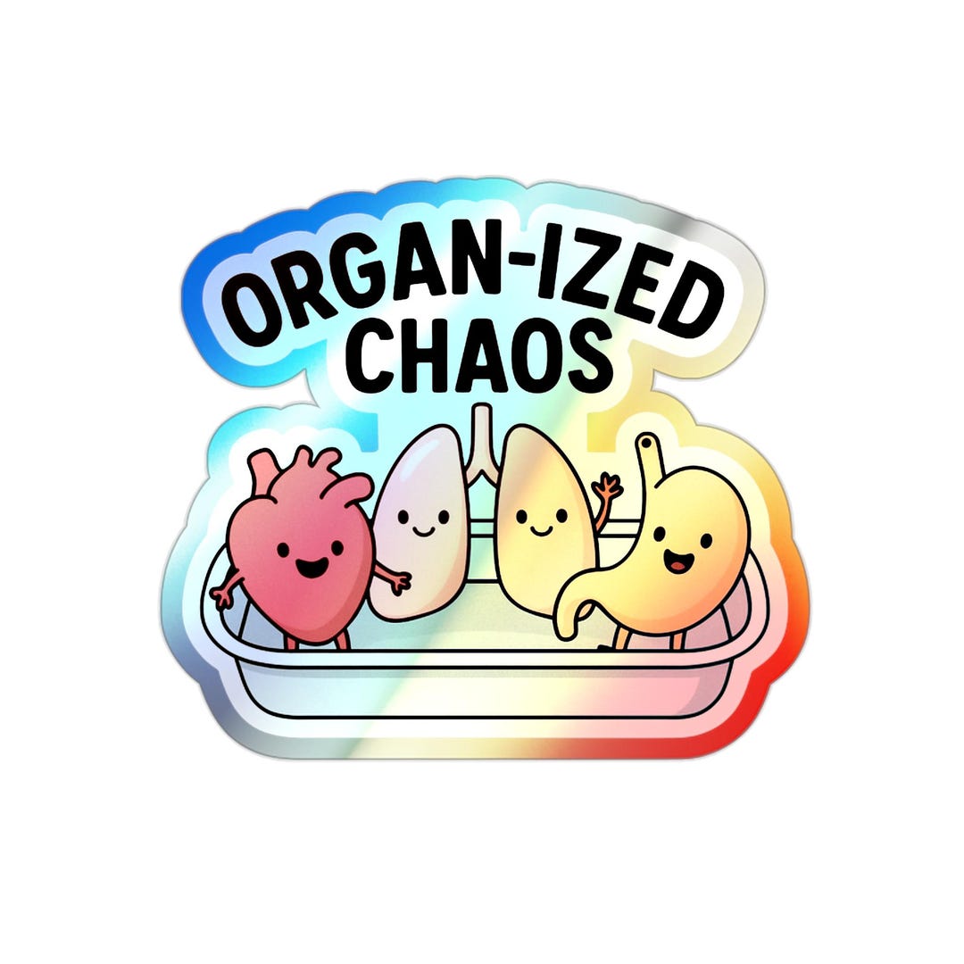 Holographic Organ Sticker: Funny Anatomy Gift for Nurses - Etsy