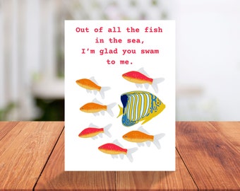 Fish Anniversary Card - Etsy