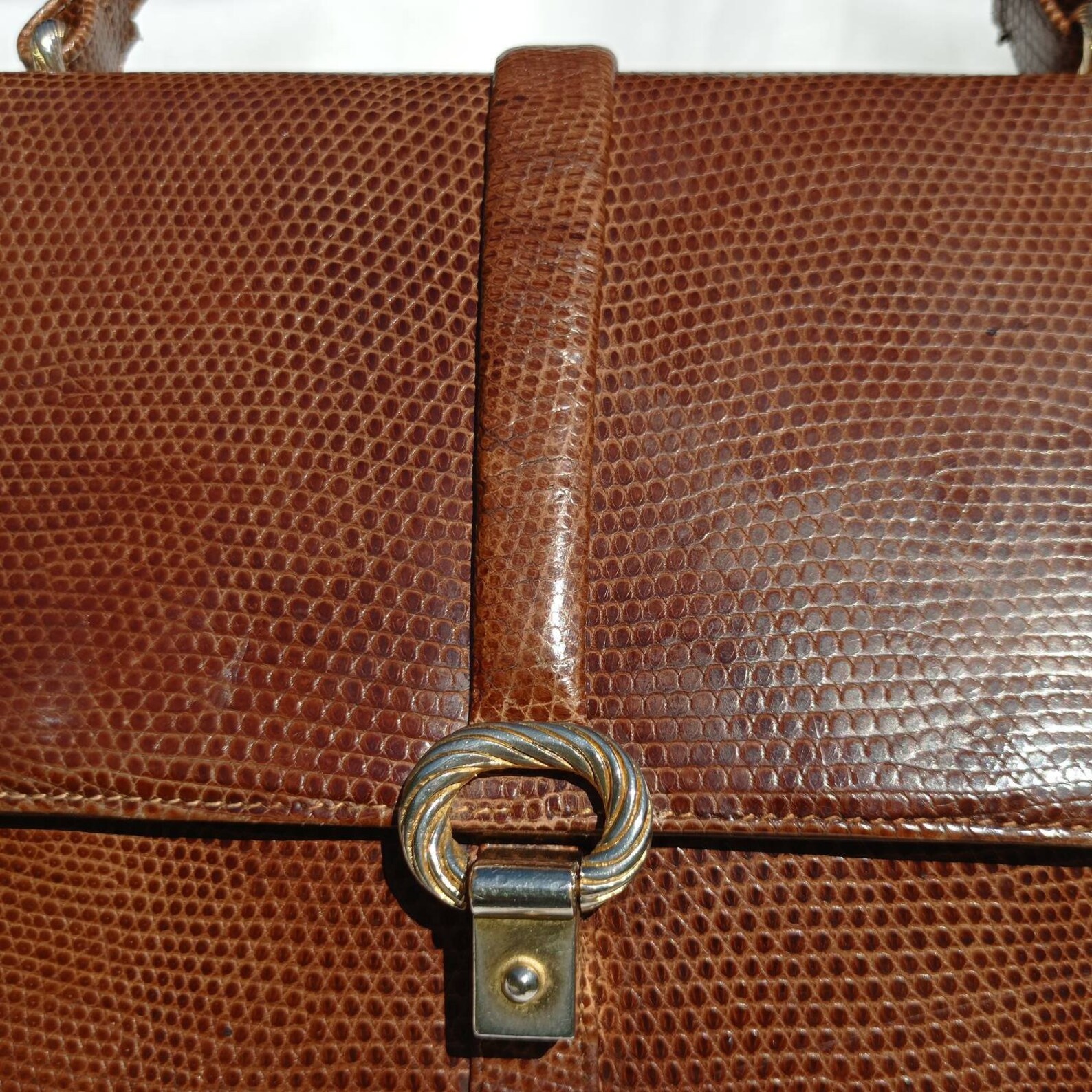 VINTAGE Brown REPTILE BAG - Etsy