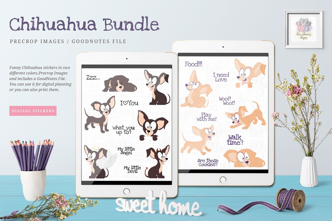 Digital Stickers. Doggie Theme. Digital Planner. Goodnotes. Doggie ...