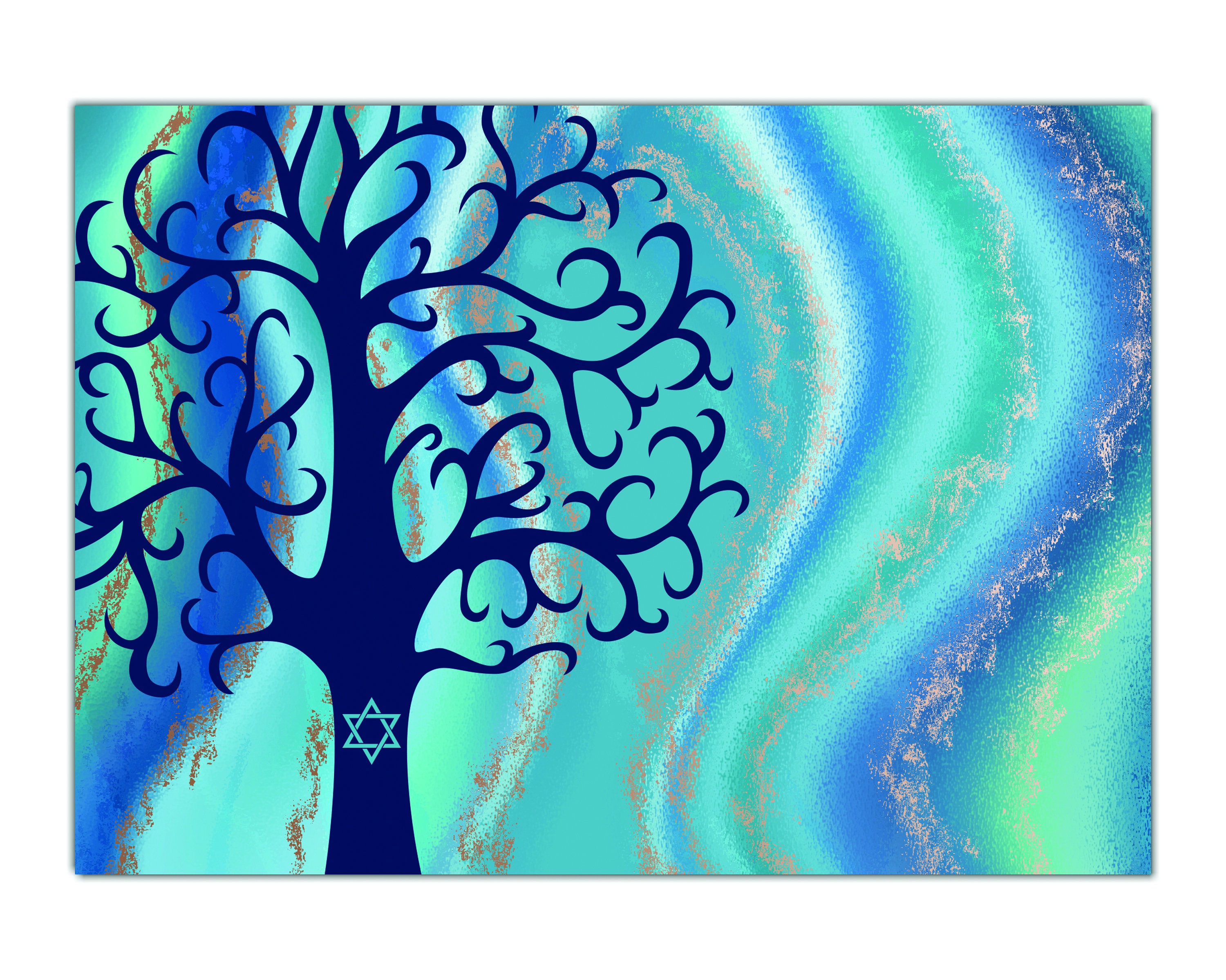Modern Tree Bar Mitzvah Invitation, Bar Mitzvah Invitations, Jewish ...