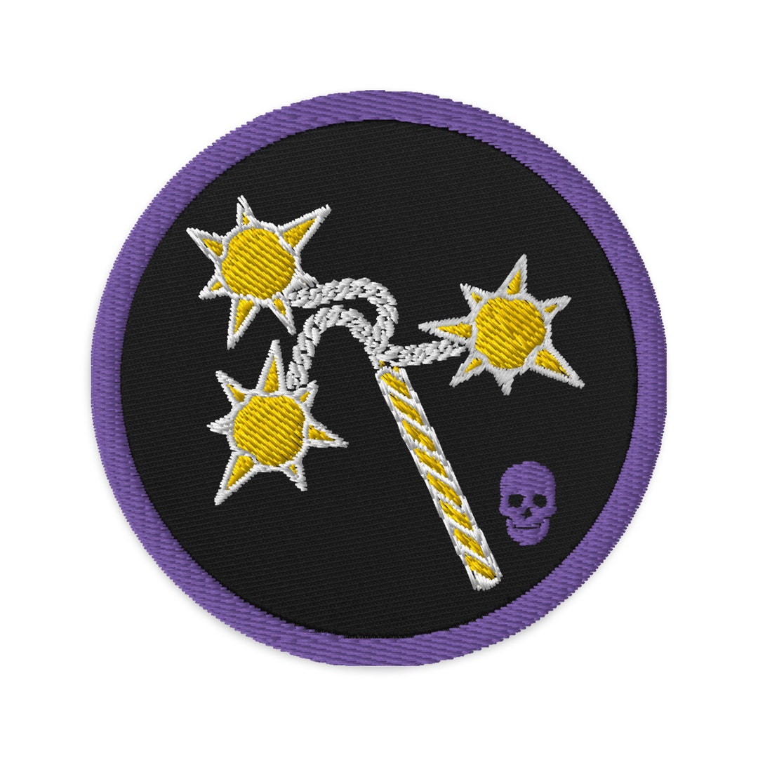 Nonbinary Flail Mace Embroidered Patch - Etsy
