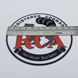 Registered Coonass RCA Round Vinyl Sticker - Louisiana Cajun - Etsy