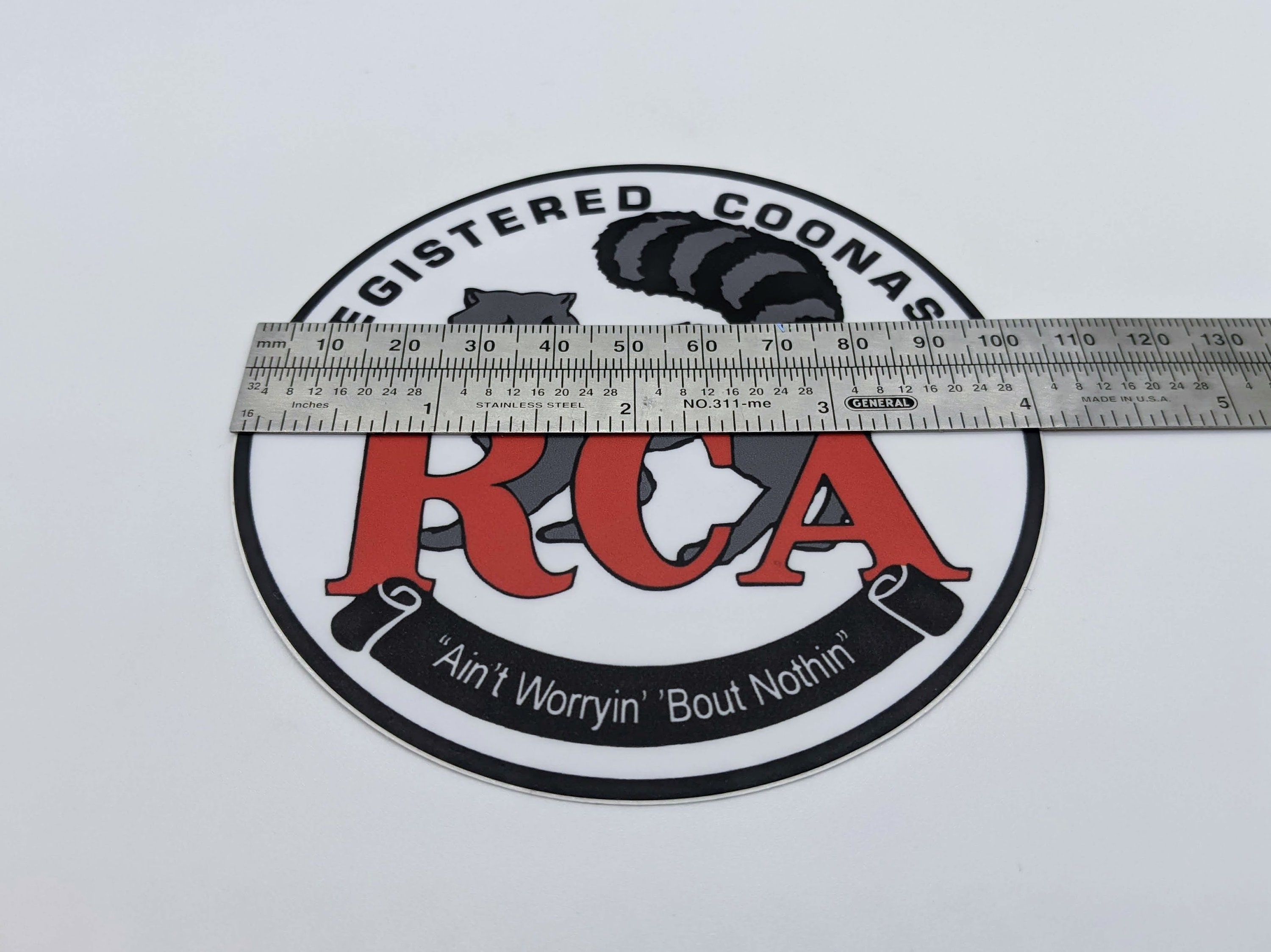 Registered Coonass RCA Round Vinyl Sticker - Louisiana Cajun - Etsy