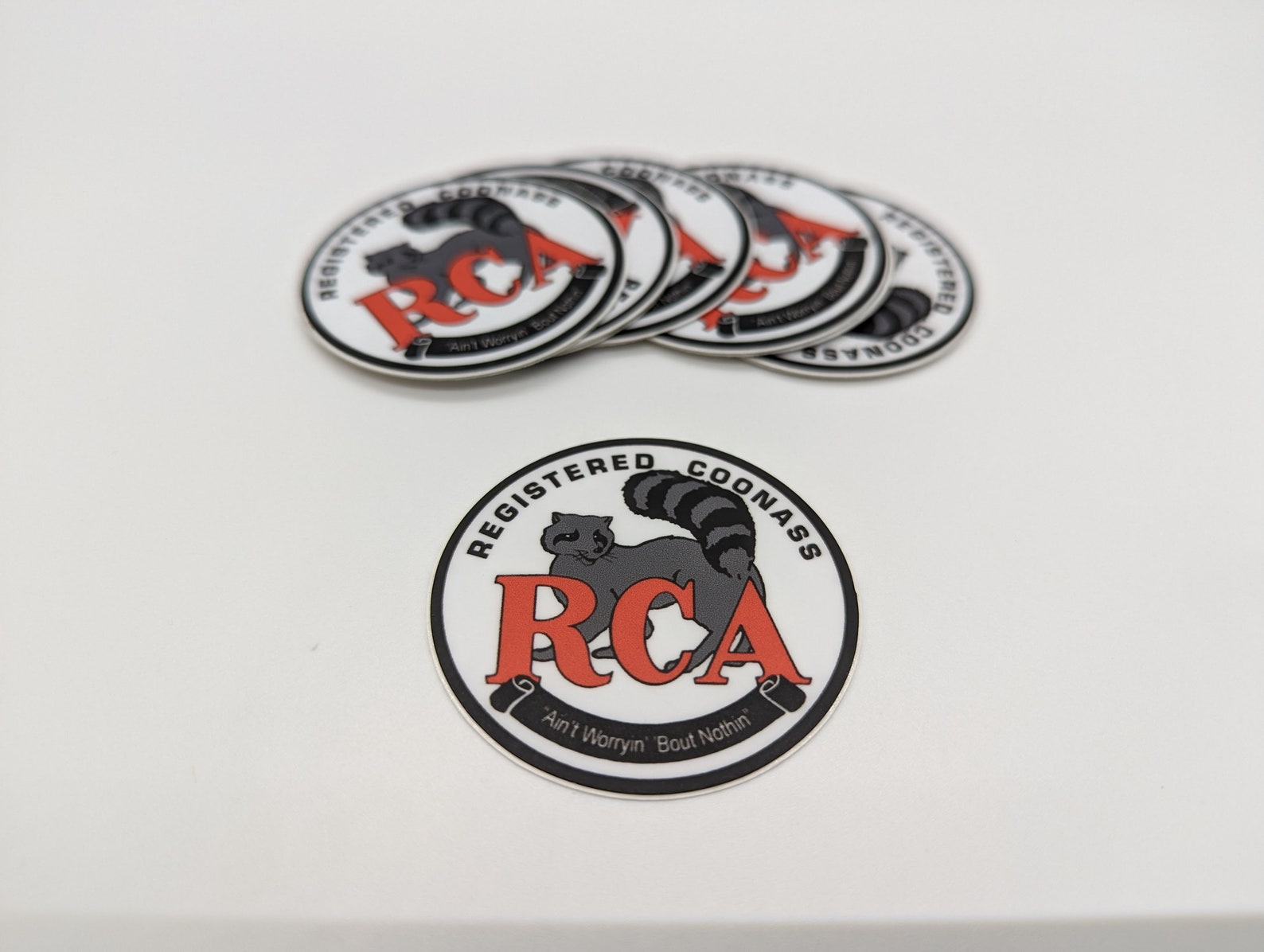 Registered Coonass RCA Round Vinyl Sticker - Louisiana Cajun - Etsy