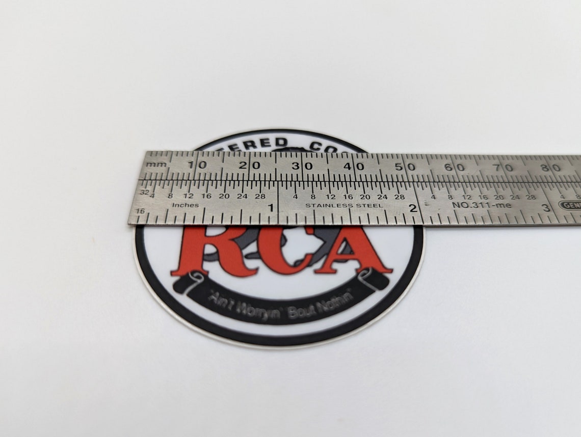 Registered Coonass RCA Round Vinyl Sticker - Louisiana Cajun - Etsy