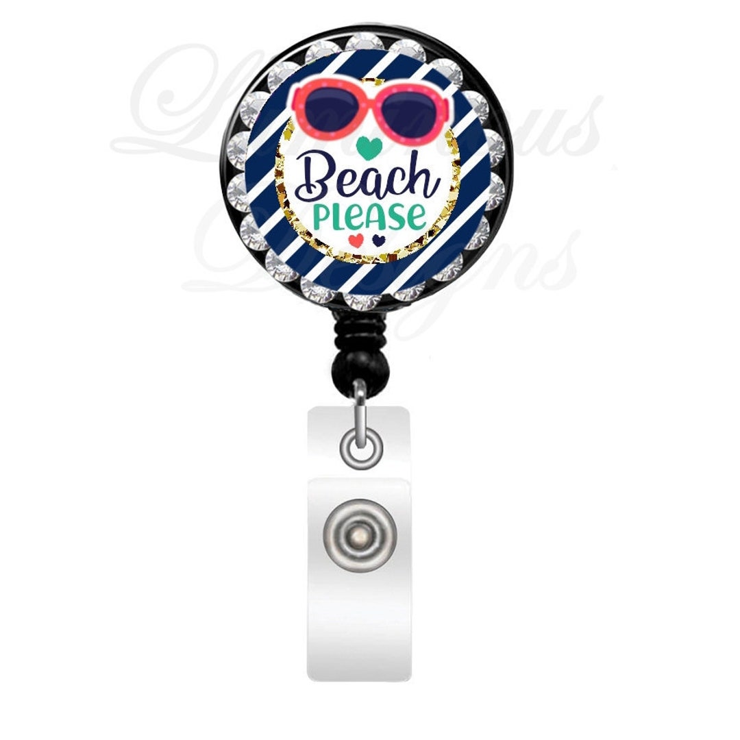 Nurse Nursing Teacher Waitress Office Bling Badge Reel - Etsy