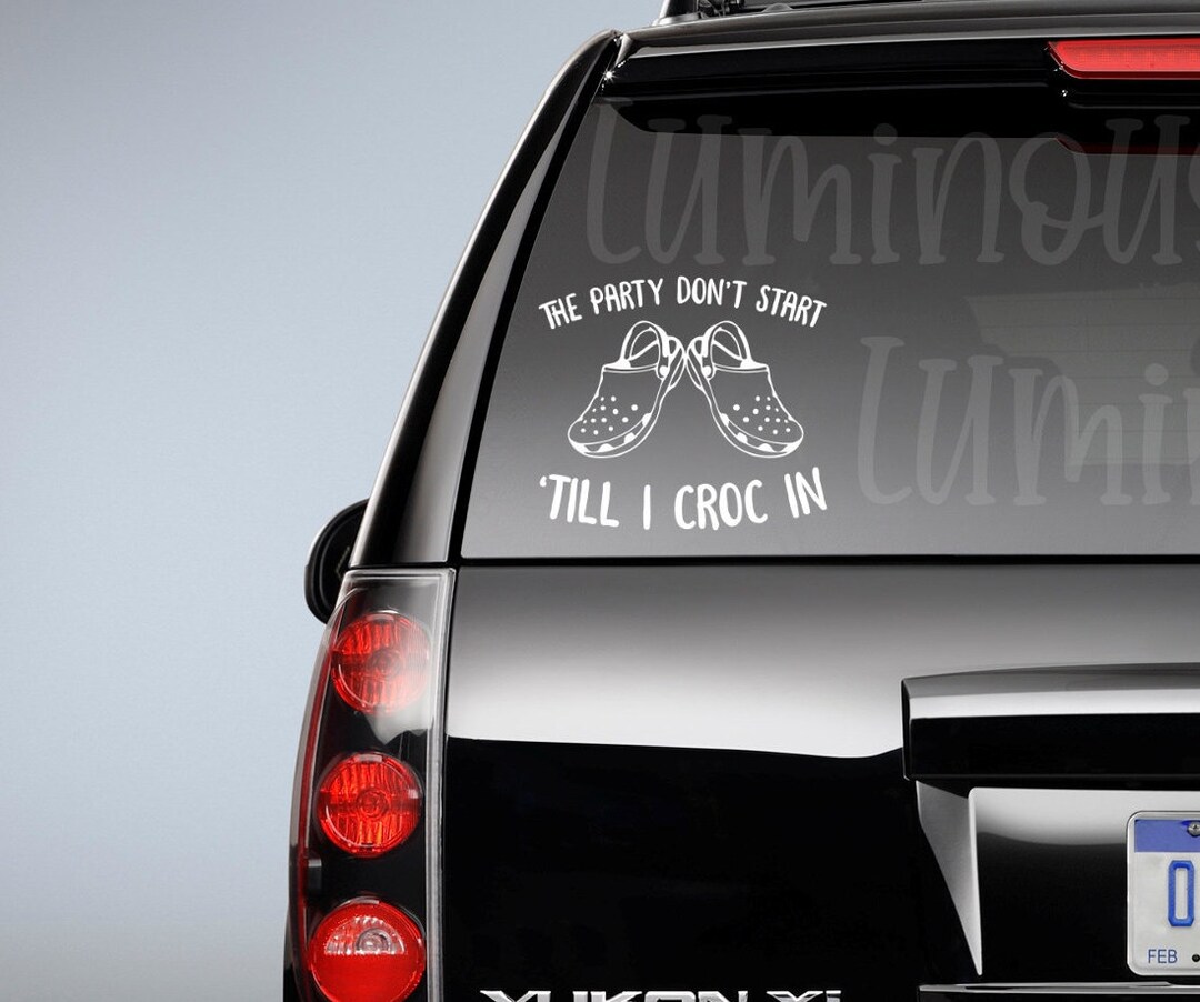Car Decals, Crocs Car Decal, Party Crocs, Crocs Lover - Etsy