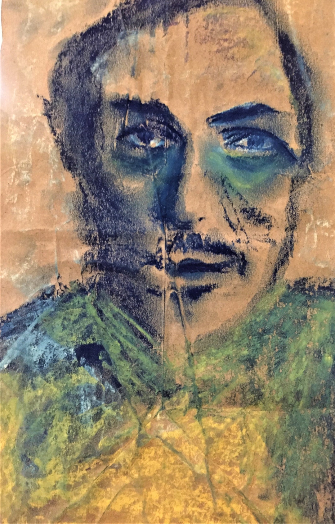 Abstract Portrait Prints, Male Abstract Portrait, Original Painting ...