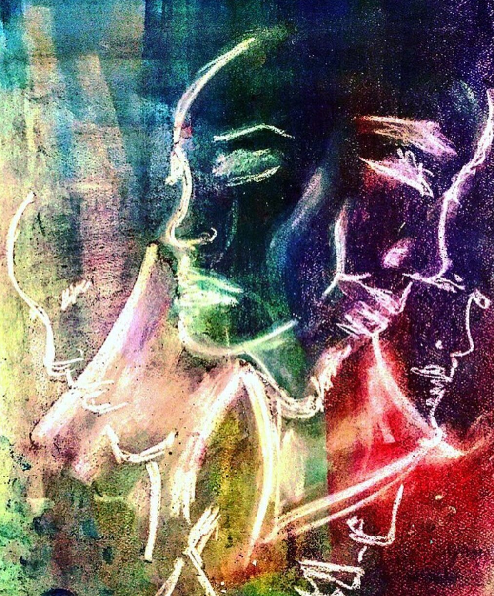 Abstract Portrait Colorful, Portrait Abstract Print, Painting Abstract ...