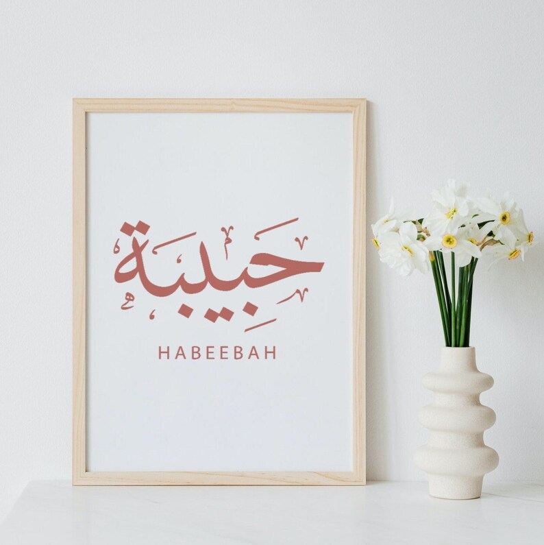 Custom Arabic Name Thuluth Calligraphy Art (digital Download) - Etsy