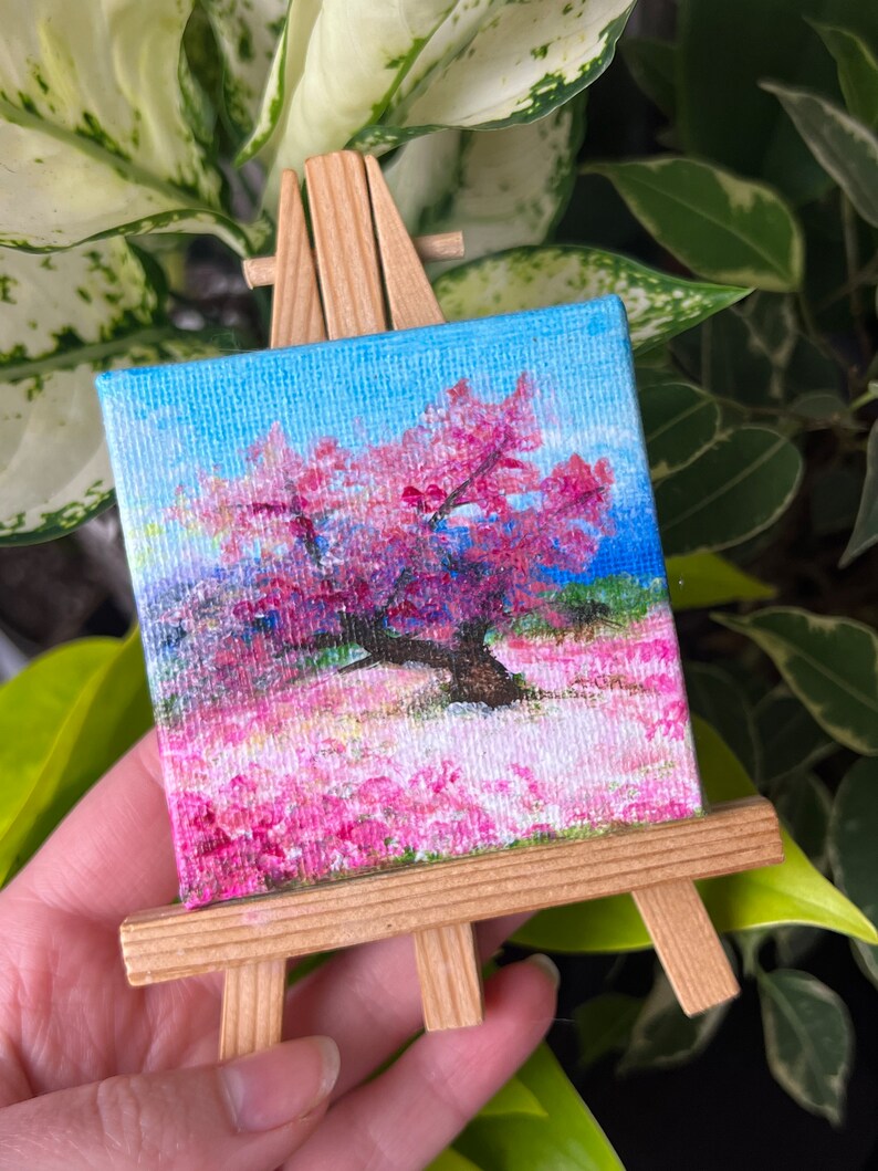 Mini Canvas Painting | Tiny Canvas Painting | 7x7cm | Acrylic Painting ...