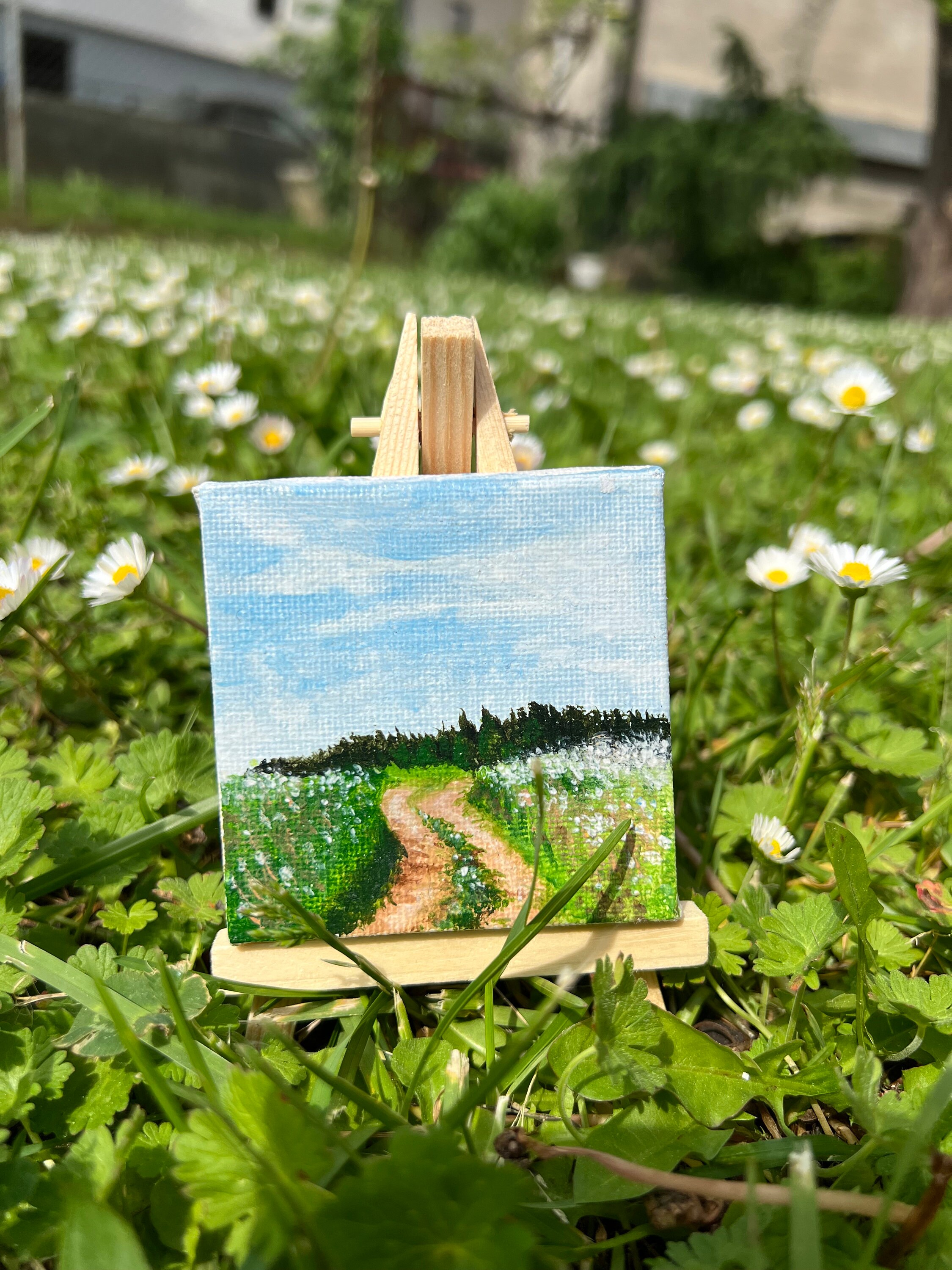 Mini Canvas Painting | Tiny Canvas Painting | 7x7cm | Acrylic Painting ...