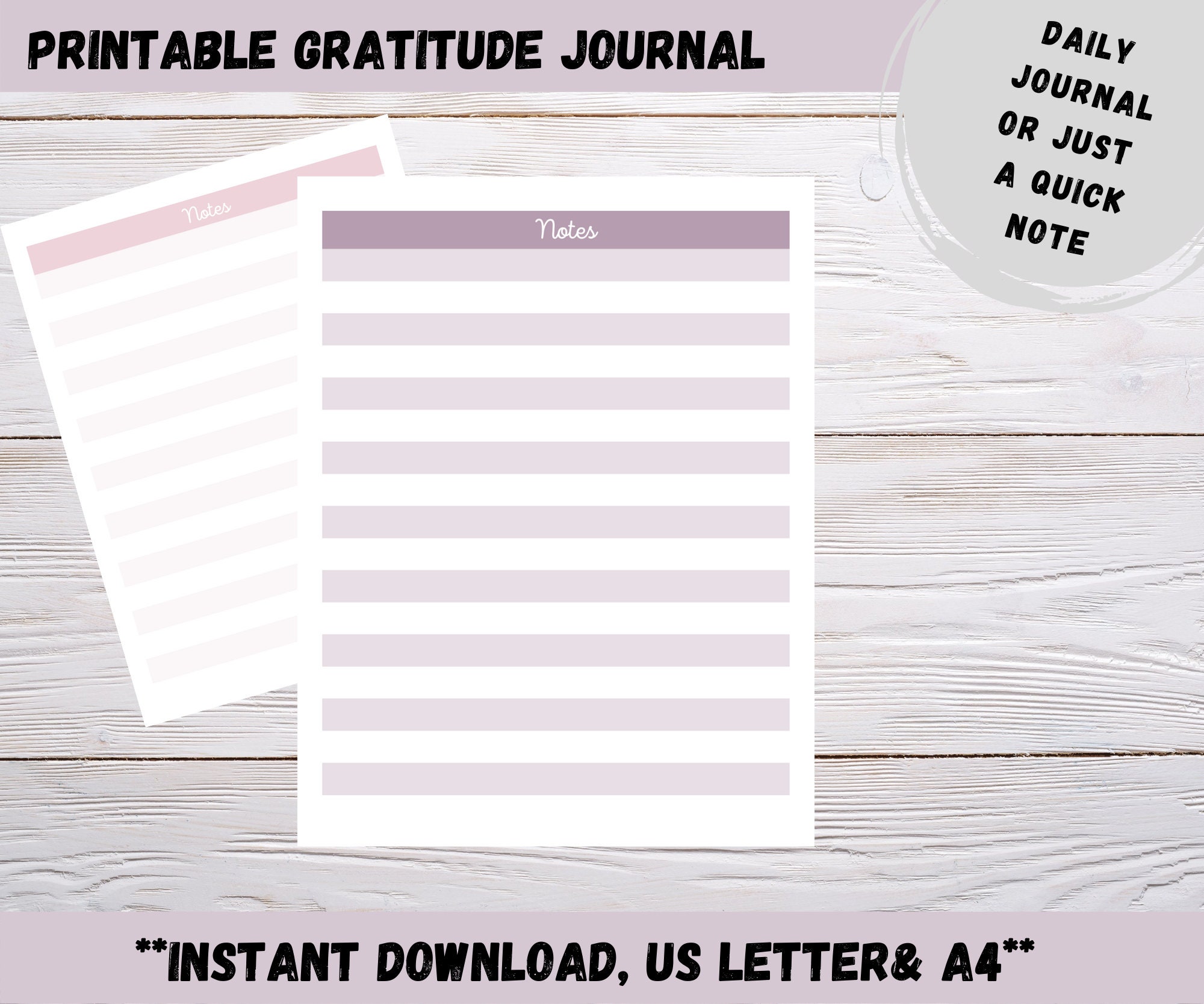 Gratitude Journal Printable, Daily Planning, to Do List Printable ...