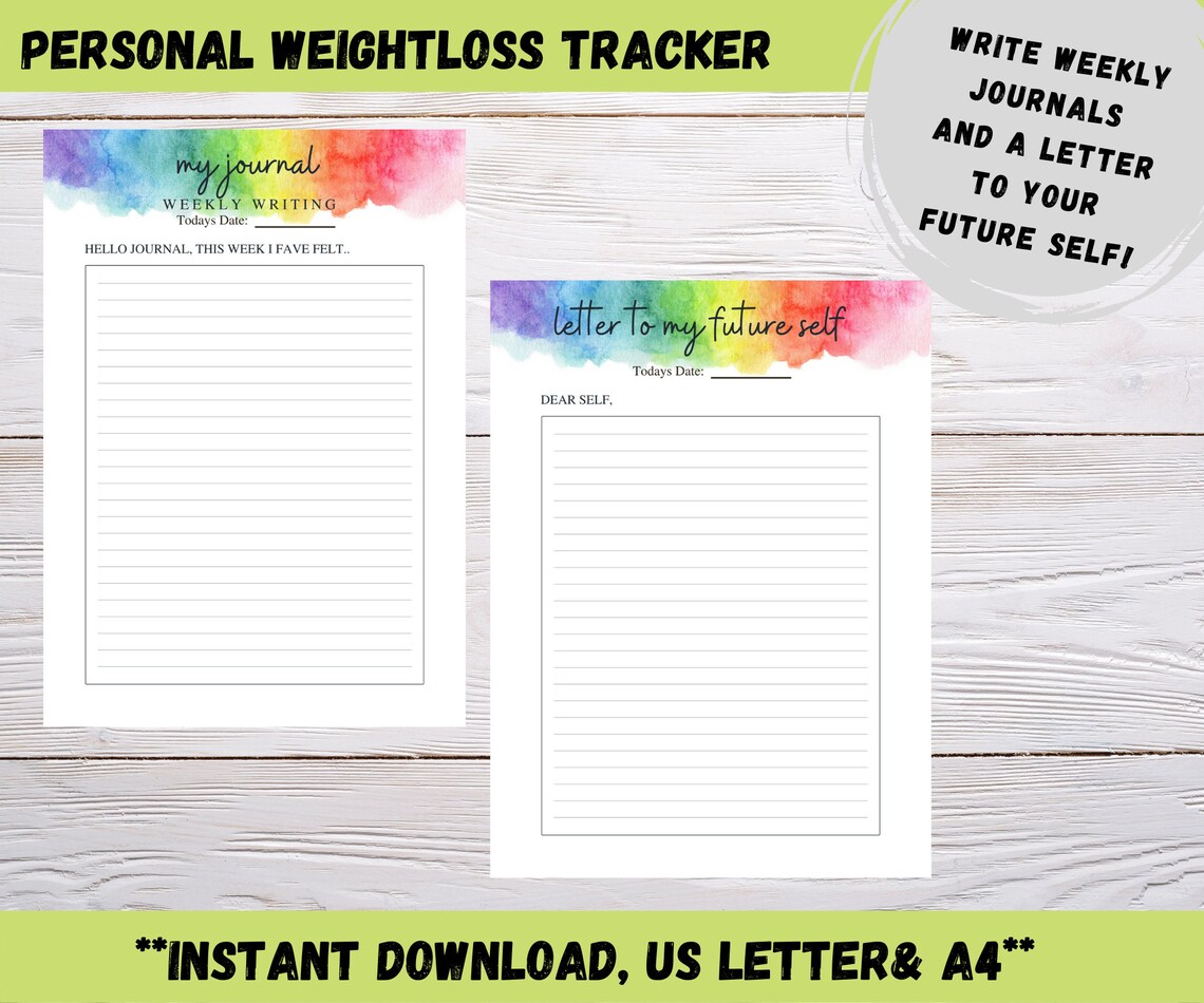 Weight Loss Tracker Printable, Workout Planner, Water Tracker, Meal ...