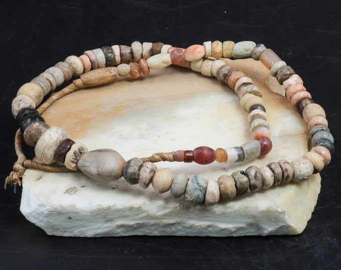 Strand of 87 Antique or Ancient Stone Beads - Etsy