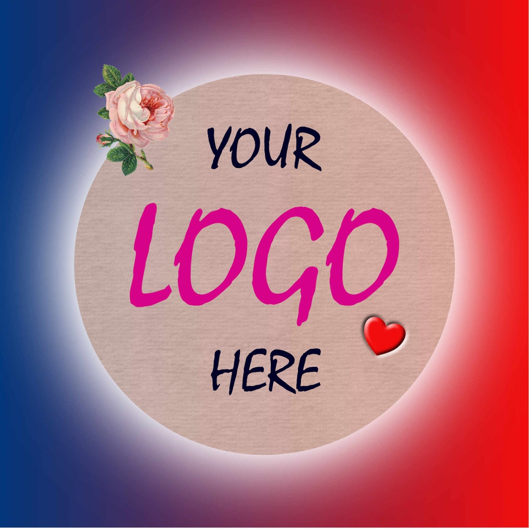 Circular Personalised Sticker With Logo or Wording Custom - Etsy
