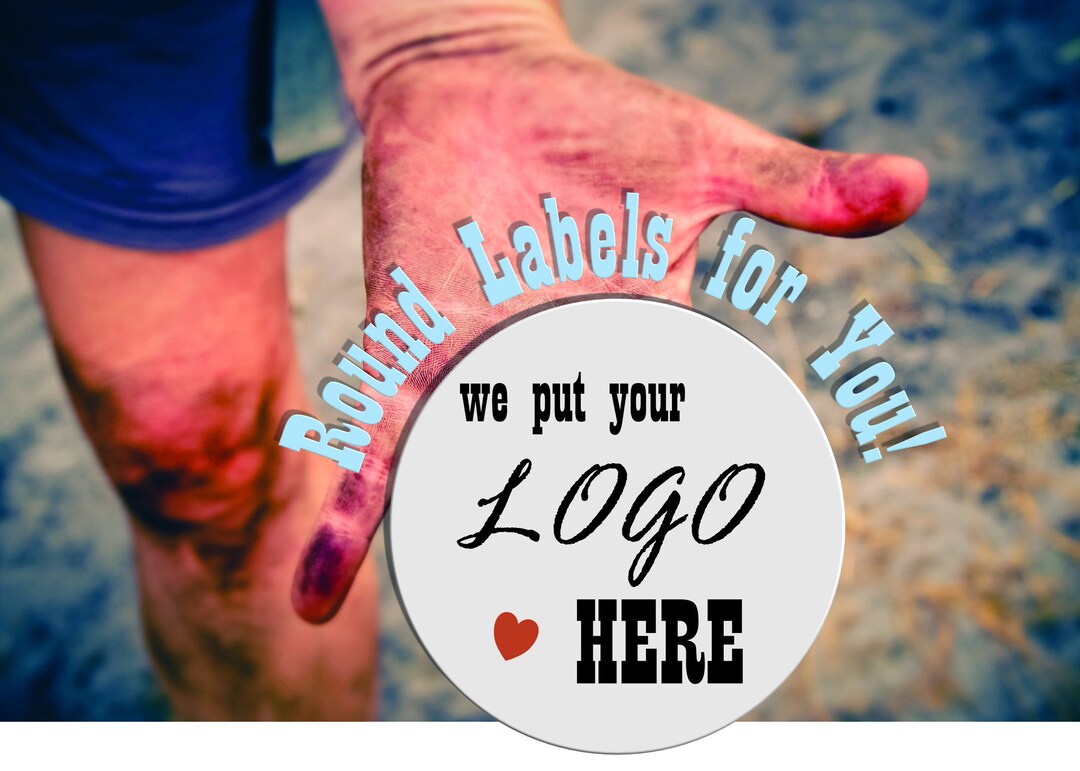 Custom Logo Vinyl Stickers, Circle Labels, Product Branding - Etsy