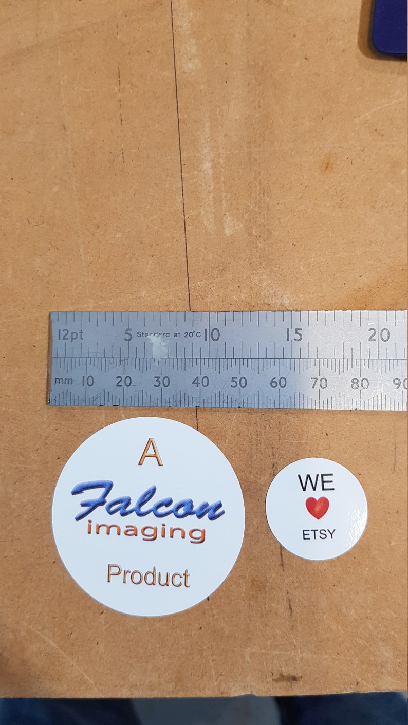 Circular Personalised Sticker With Logo or Wording, Custom Design ...