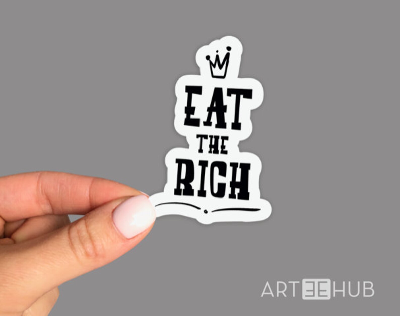 Eat The Rich Sticker Rich Sticker Eat Sticker Crown | Etsy