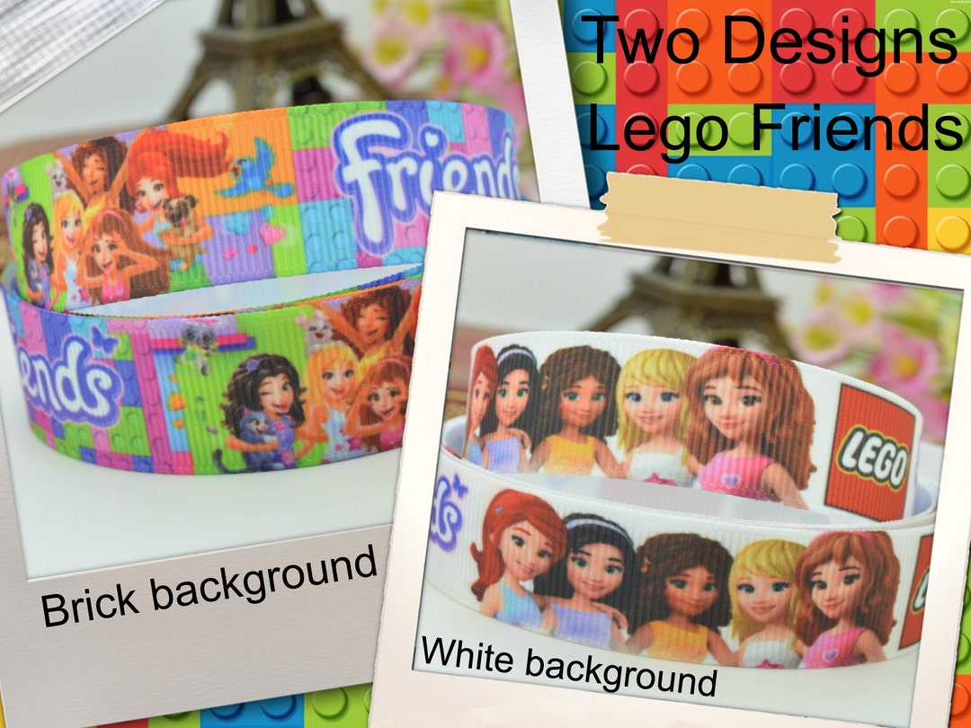1 Metre Lego Friends Inspired Grosgrain Ribbon 7/8" 22mm Wide With Logo ...