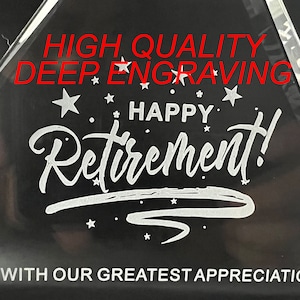 Personalized Crystal Retirement Award: Engraved Employee Gift - Etsy