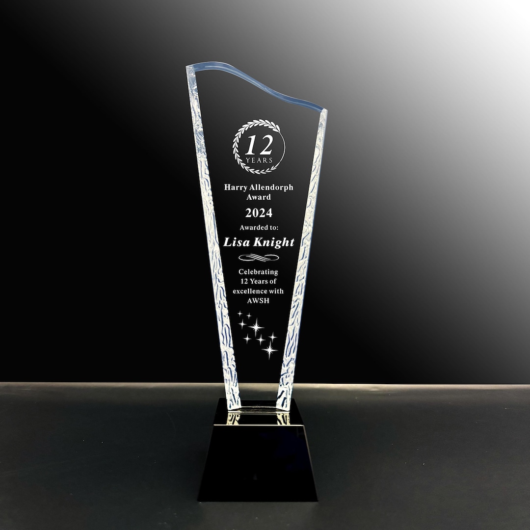 Personalized Crystal Award, 12 Inches Trophy, Unique Gift for Manager ...