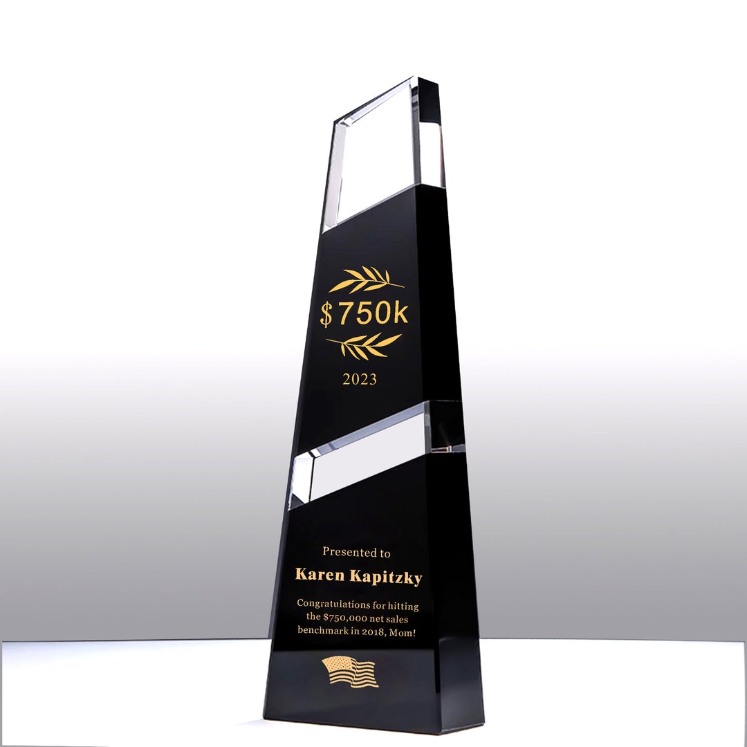 Personalized Crystal Award: Unique Employee Recognition Trophy - Etsy