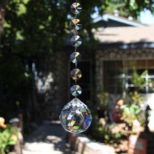 Hanging Ball,hanging Crystal Suncatcher, Home Decor, Ceiling Light Pull ...