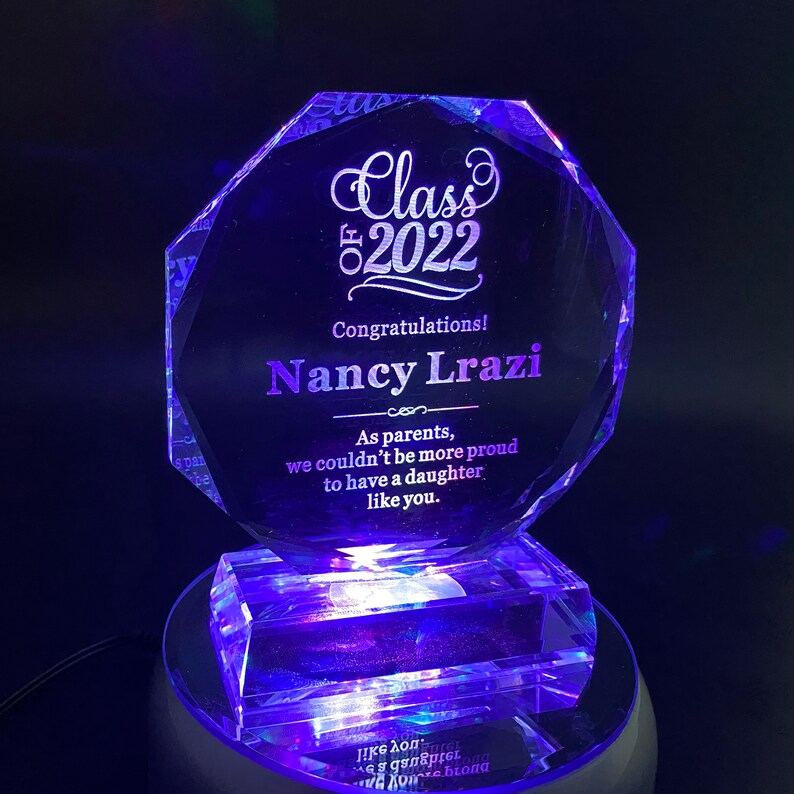 Personalized Crystal Graduation Award Seniors 2022 With - Etsy