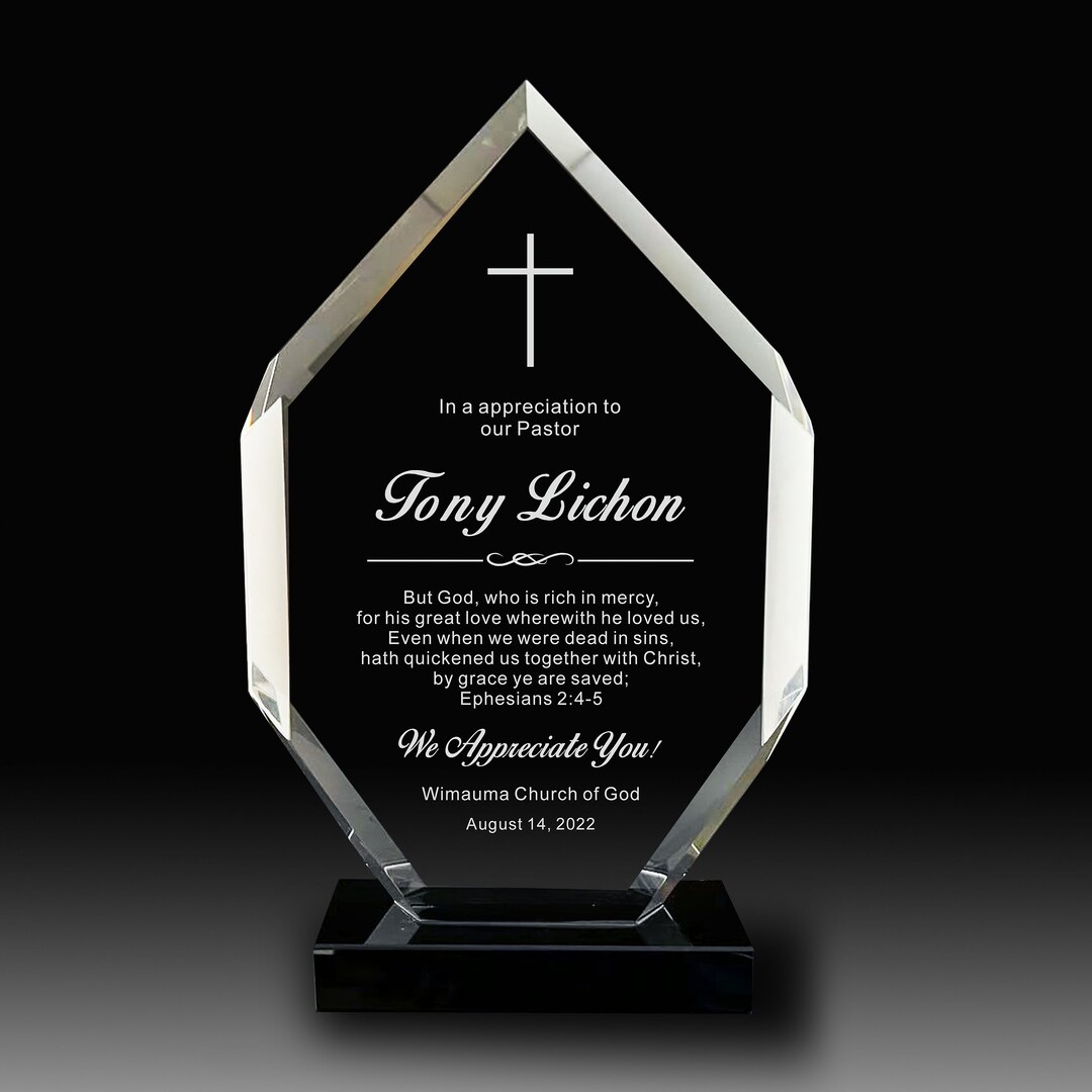 Personalized Crystal Award With Obsidian ,unique Retirement Gift for ...
