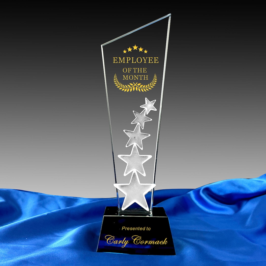 Personalized Crystal Award, Star Trophy, Unique Gift for Manager ,staff ...