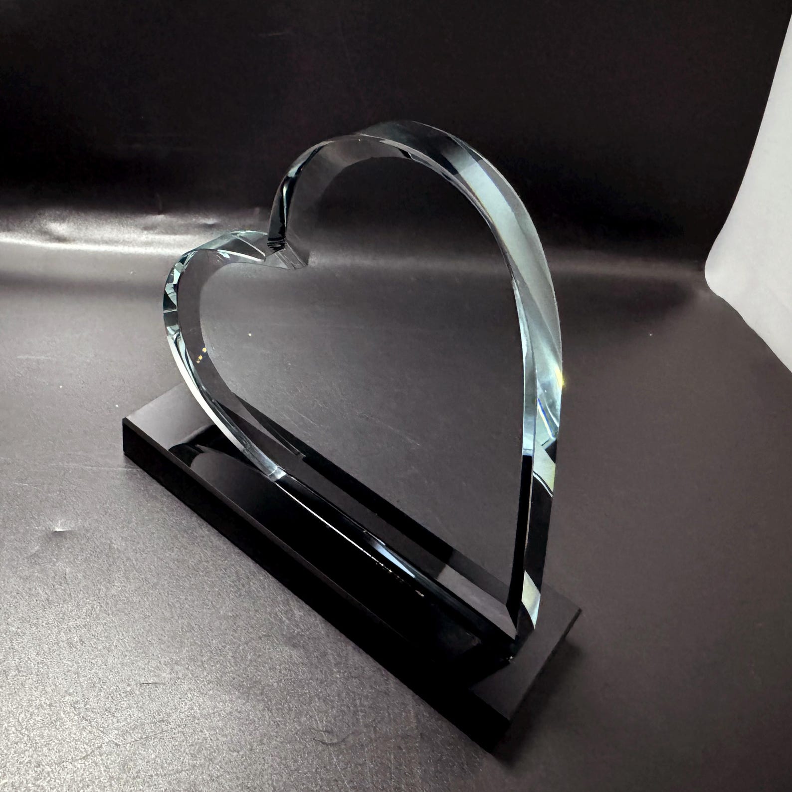 Personalized Crystal Heart Award: Engraved Gift for Mom, Dad ...