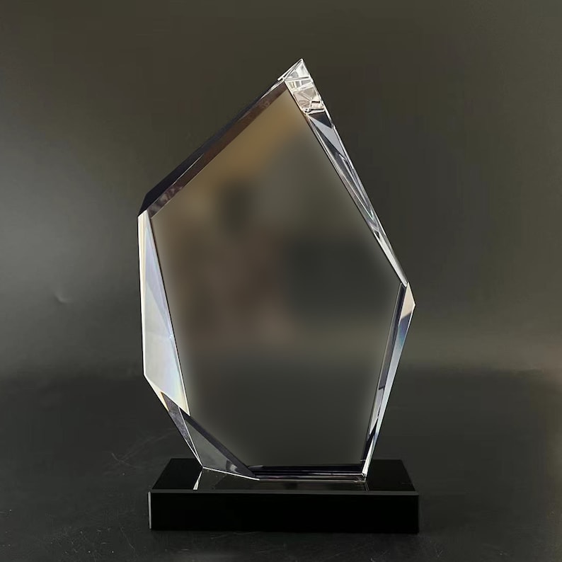 Personalized Crystal Award With Obsidian unique Gift for - Etsy