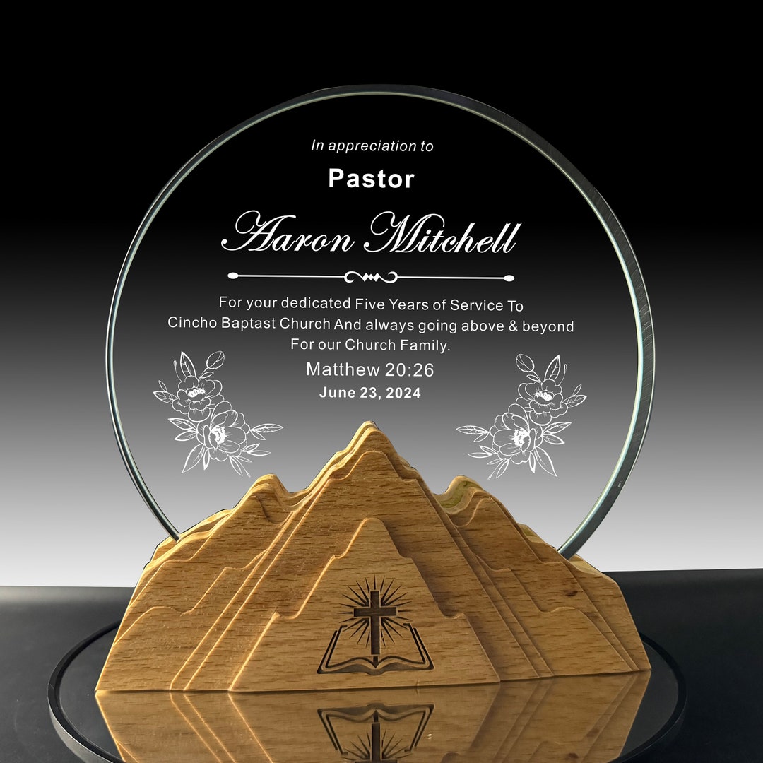 7 INCHES Personalized Crystal Award, Crystal Trophy, Retirement ...